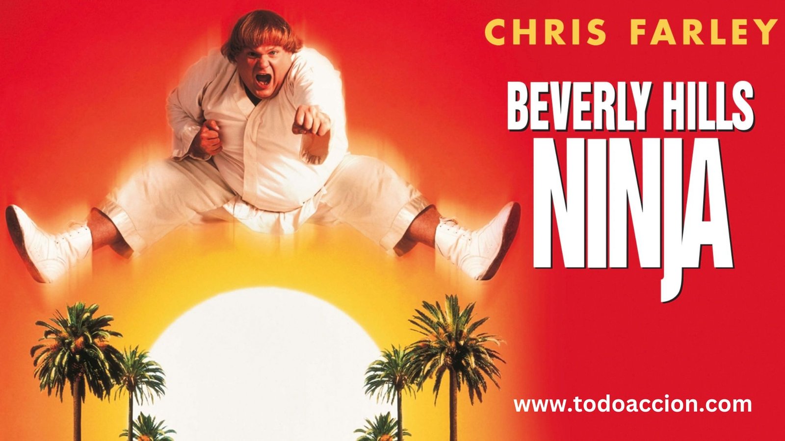 La triste historia de Chris Farley en Beverly Hills Ninja